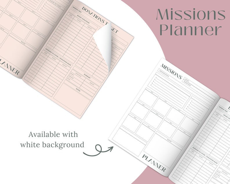 Missionary Trip Planner, Christian Mission Planner, Missionary ...
