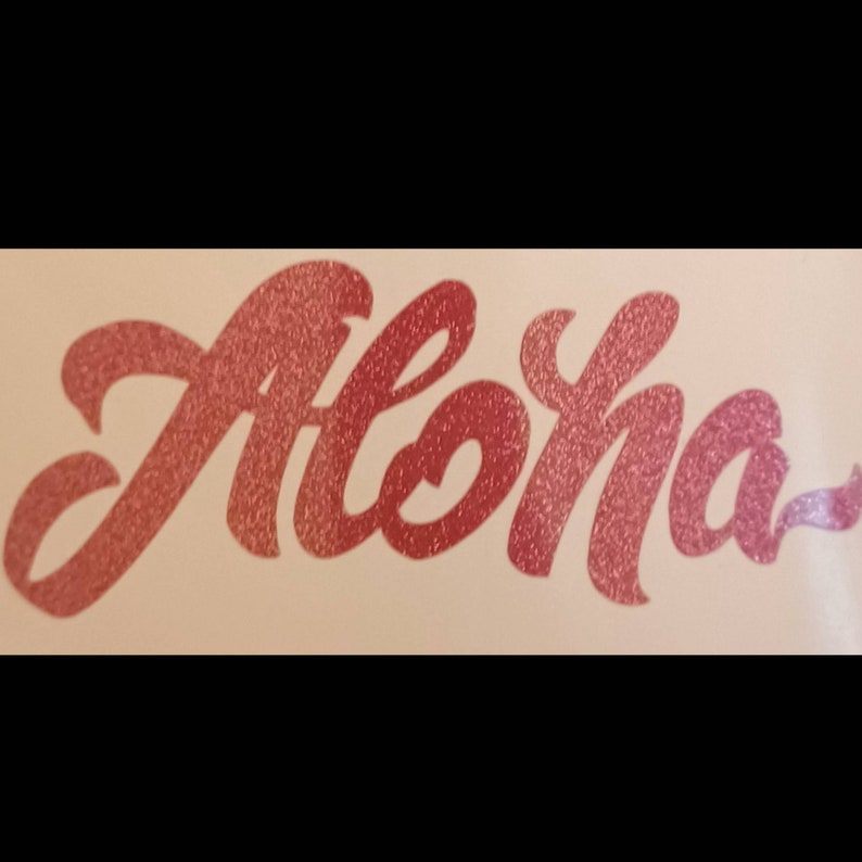 Glitter Decals Aloha Decal Palm Trees Turtle Honu - Etsy