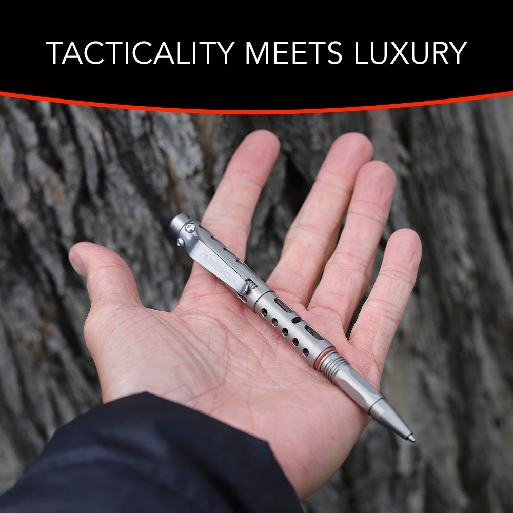 Aluminum Matte Black Tactical Pen With Tungsten Tip Glass Breaker ...