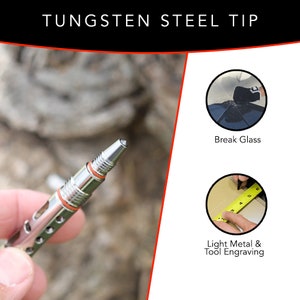 Titanium Tactical Pen With Tungsten Tip Glass Breaker, Luxury EDC Pen ...
