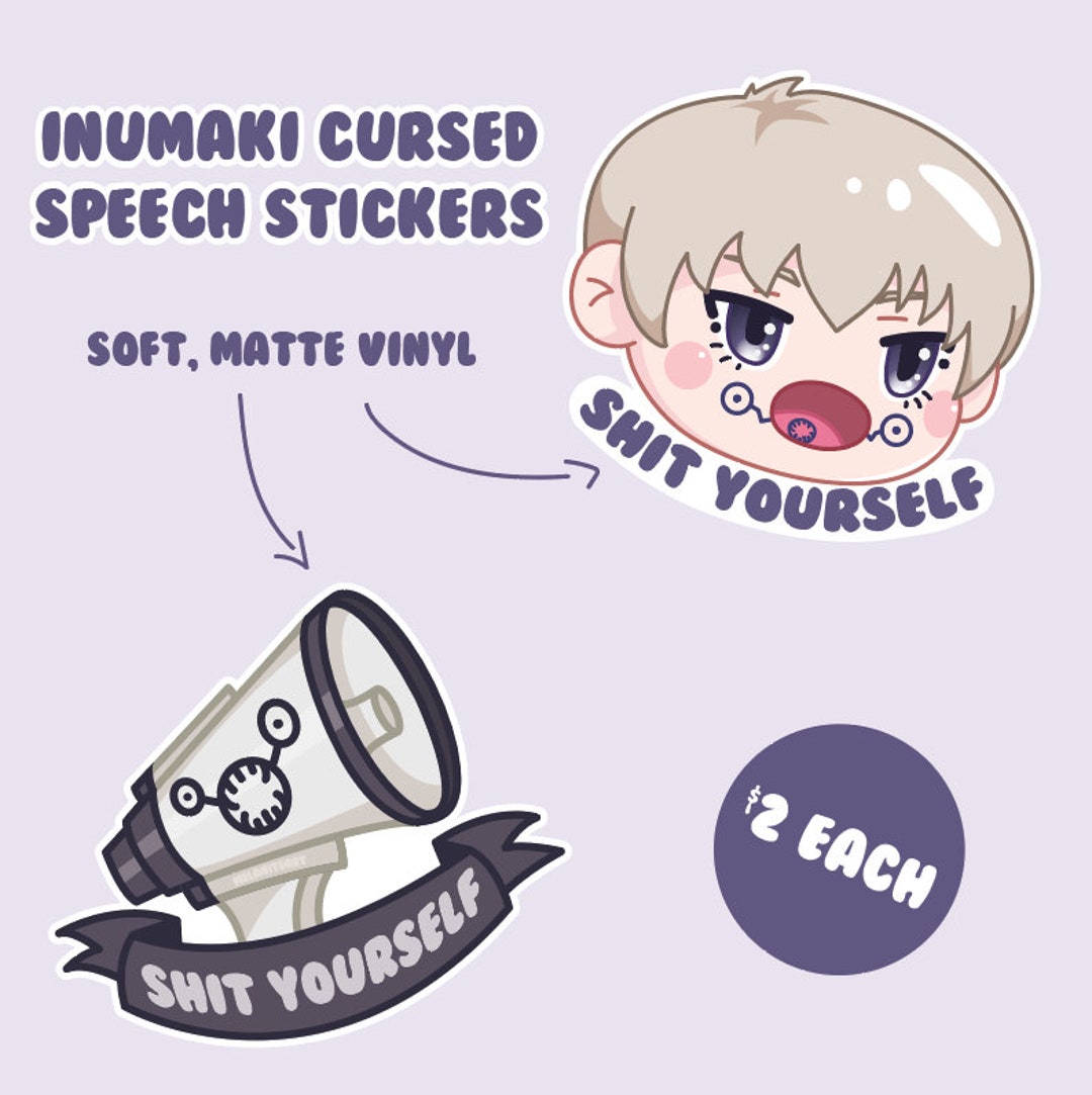 Inumaki Cursed Speech Stickers - Etsy