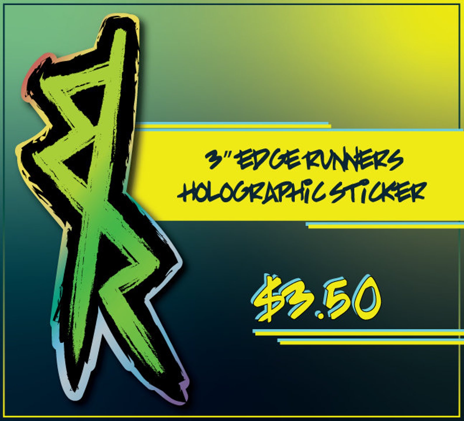 Cyberpunk: Edgerunners Holographic Sticker - Etsy