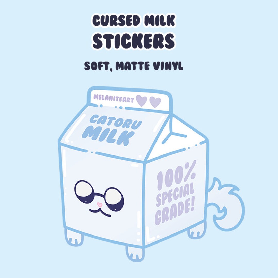 Catoru Gojo Milk Sticker - Etsy