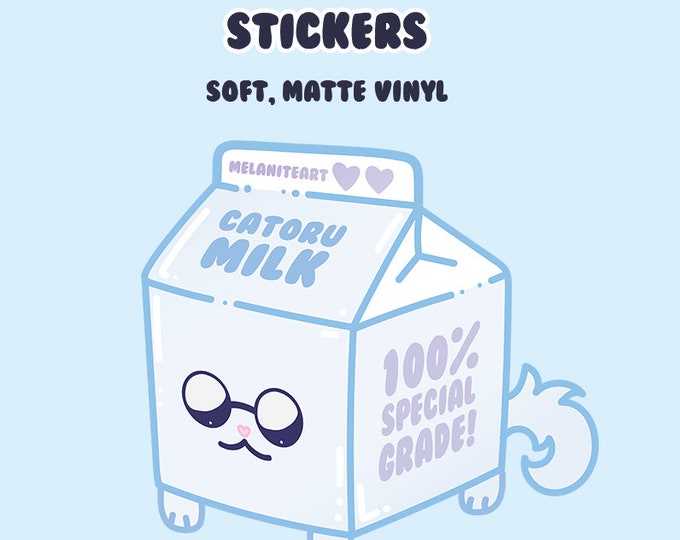 Catoru Gojo Milk Sticker - Etsy