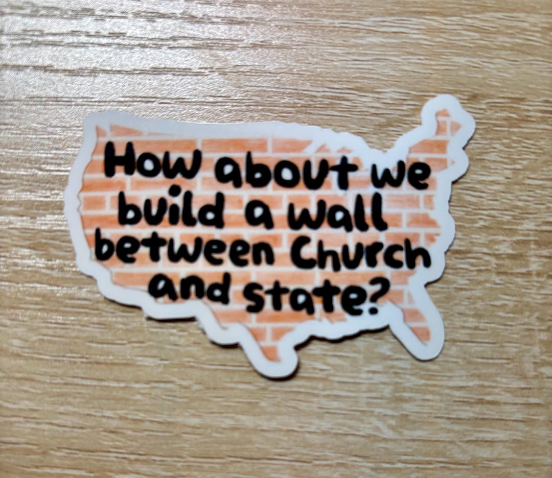 Church and State Wall Sticker: Liberal Political Decal - Etsy