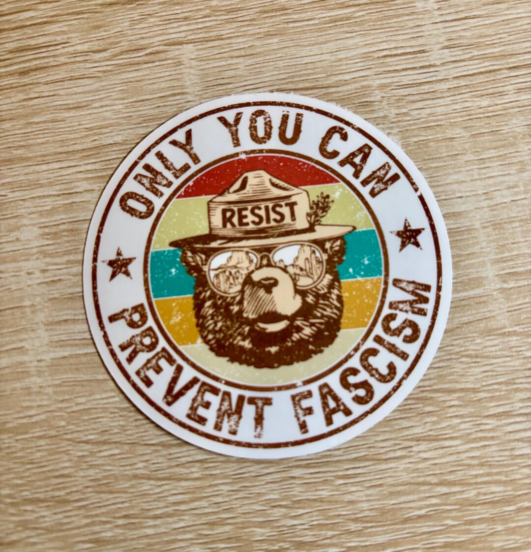 Resist Bear Sticker: Anti Fascism Activist Decal - Etsy