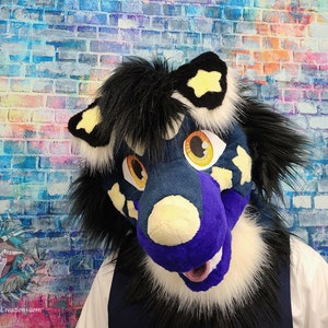 Furry Fandom Luggage Bag Tag, Fursona Gift, Fursuit Dog Face, Furry ...