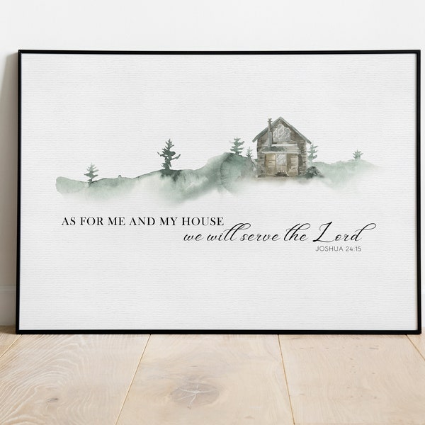 As for Me and My House We Will Serve the Lord - Etsy