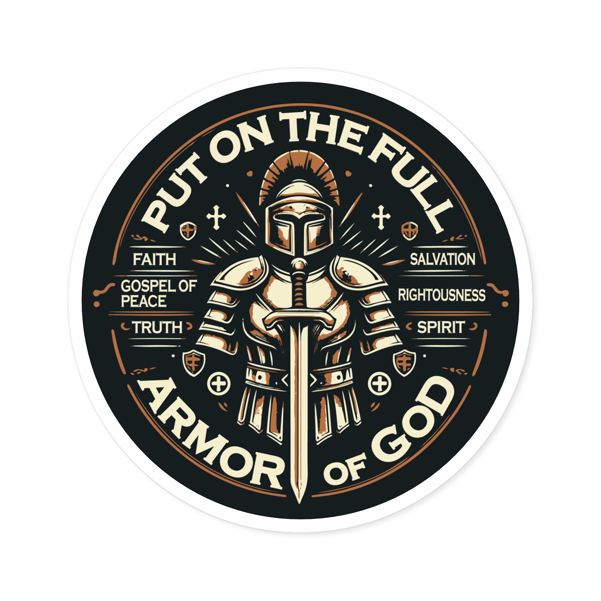 Armor of God Premium Round Vinyl Stickers, Indoor\outdoor - Etsy