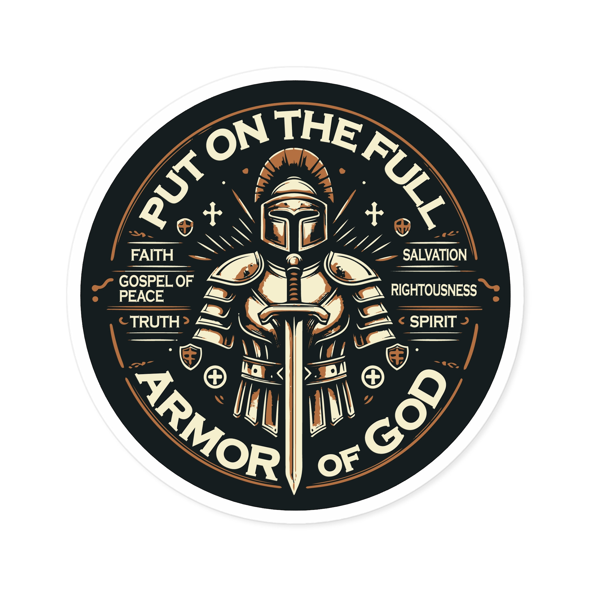 Armor of God Premium Round Vinyl Stickers, Indooroutdoor - Etsy