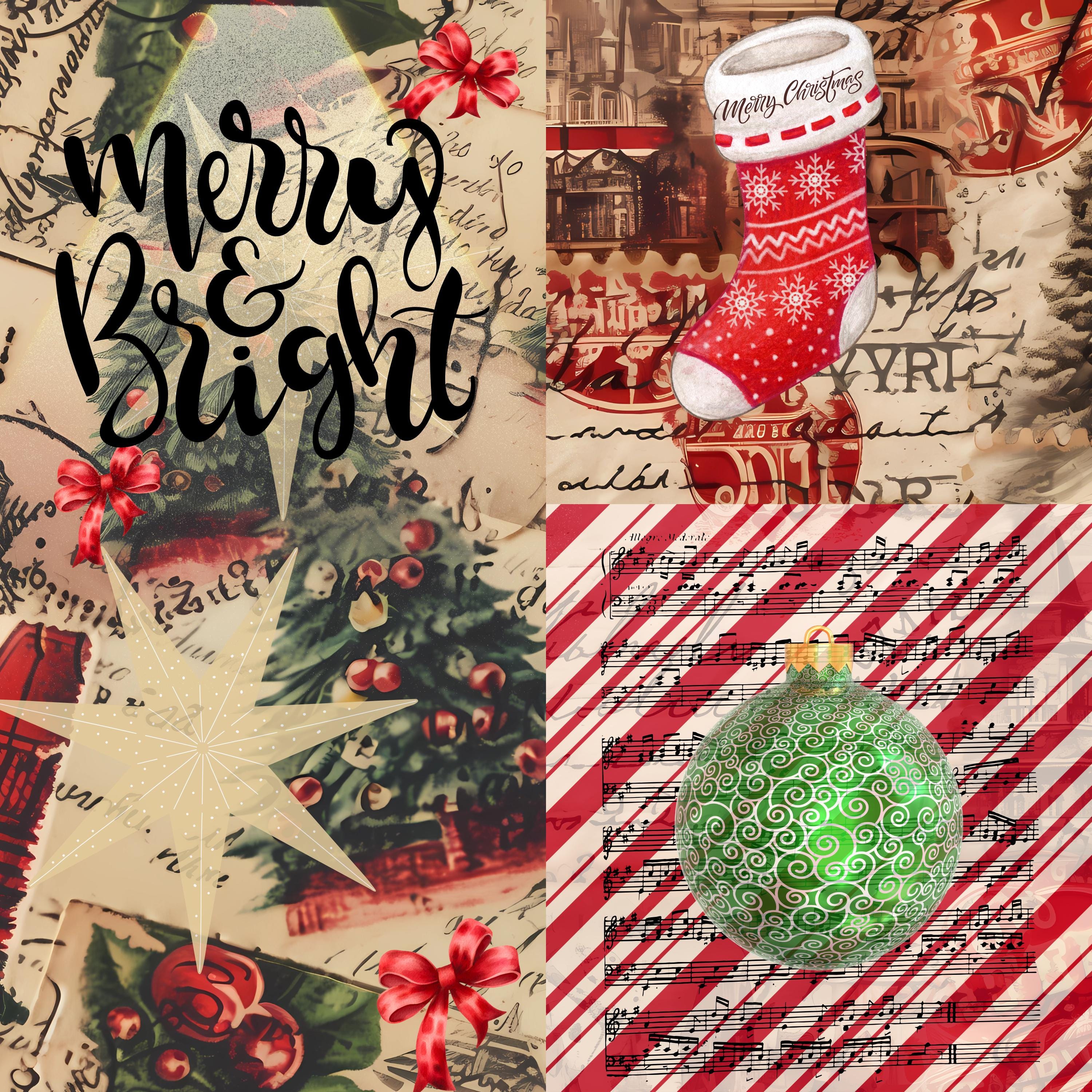Christmas Digital Paper Paper Texture Background Background Vintage ...