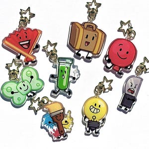 Inanimate Insanity Keychains - Fan, Test Tube, Bot, Suitcase, Balloon ...