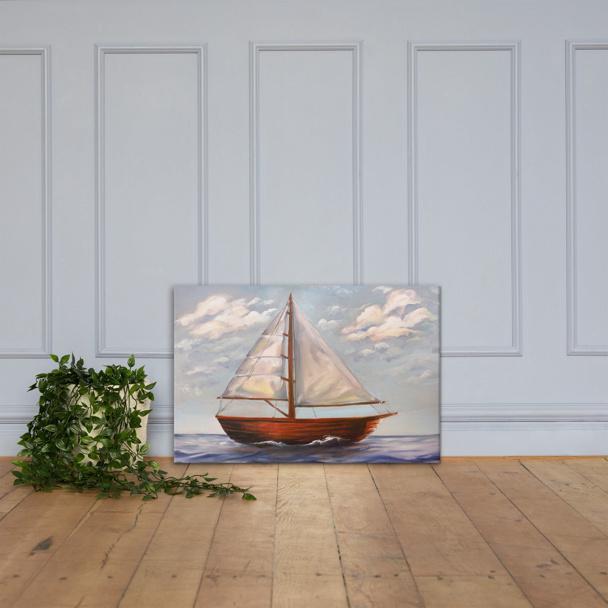 The Simpsons Sailboat - CANVAS (2021, Original Piece) - Etsy
