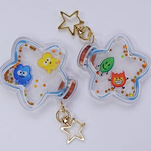 Four & X Star Bottle - BFDI - Shaker Keychain - 2.5" - Etsy