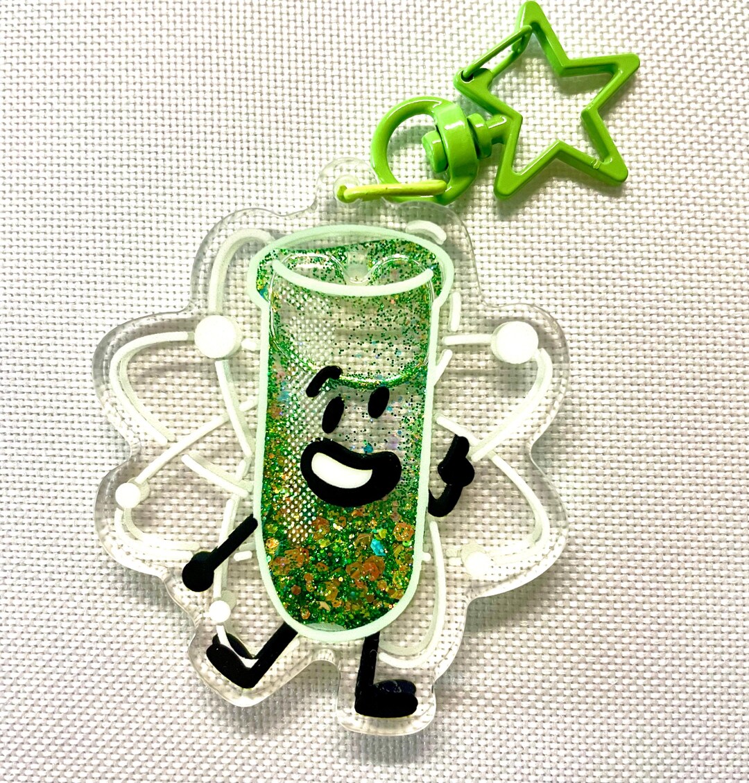 Testtube Glitter Liquid Keychain - 2.5 Inch Acrylic - Inanimate ...