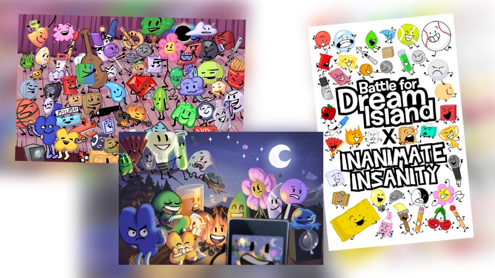 BFDI Three Print Discounted Bundle 11 X 17 Posters - Etsy