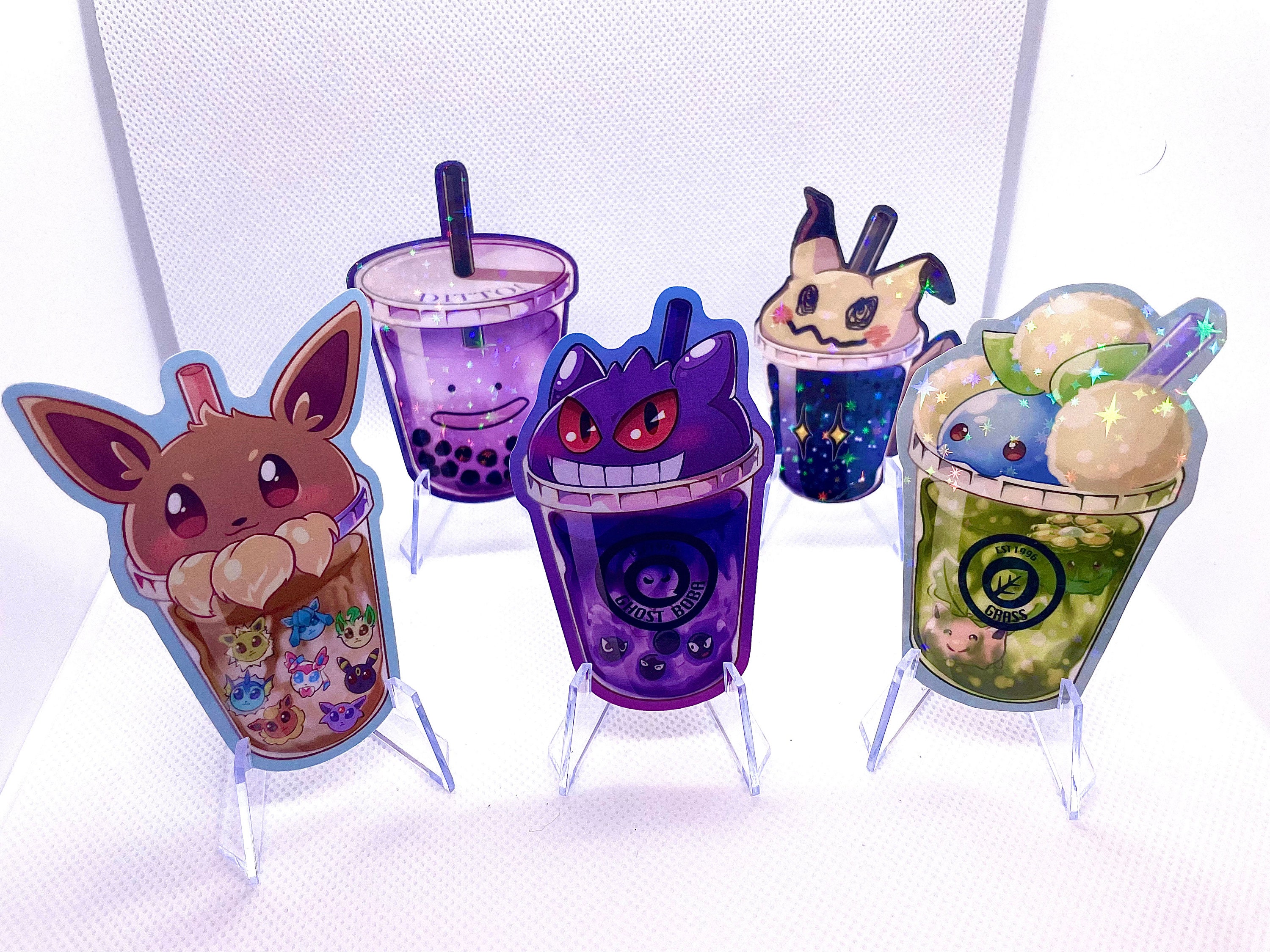 Pokemon Boba Vinyl Stickers - 3" Water Resistant - Jumpluff, Gengar ...