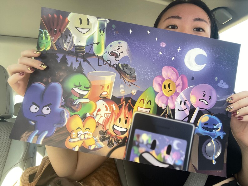 Campfire Song Objects BFDI X II 2022 Meetup Print 11 - Etsy Australia