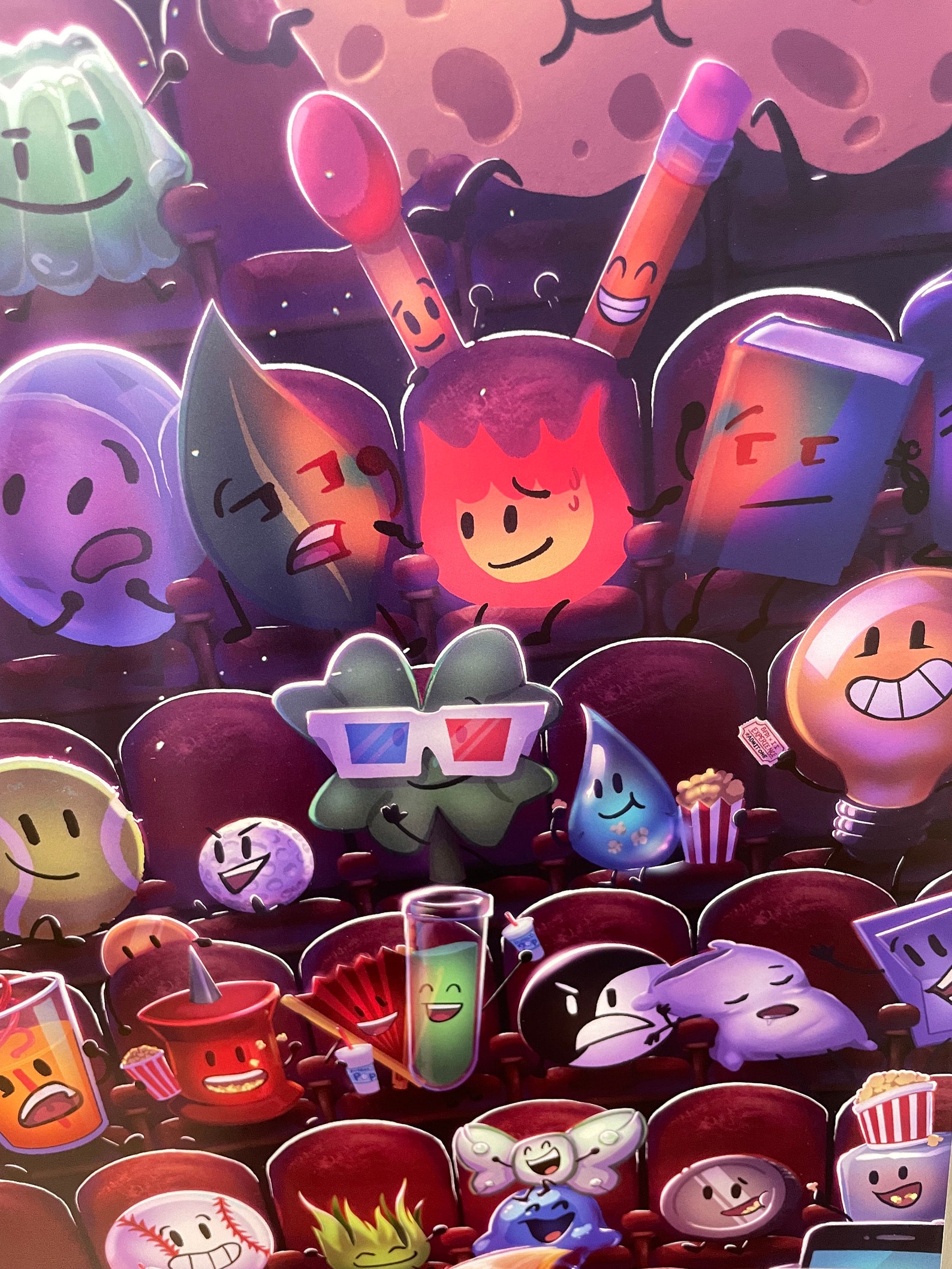 BFDI X Inanimate Insanity "out to the Theater" Poster Print (11"x17 ...