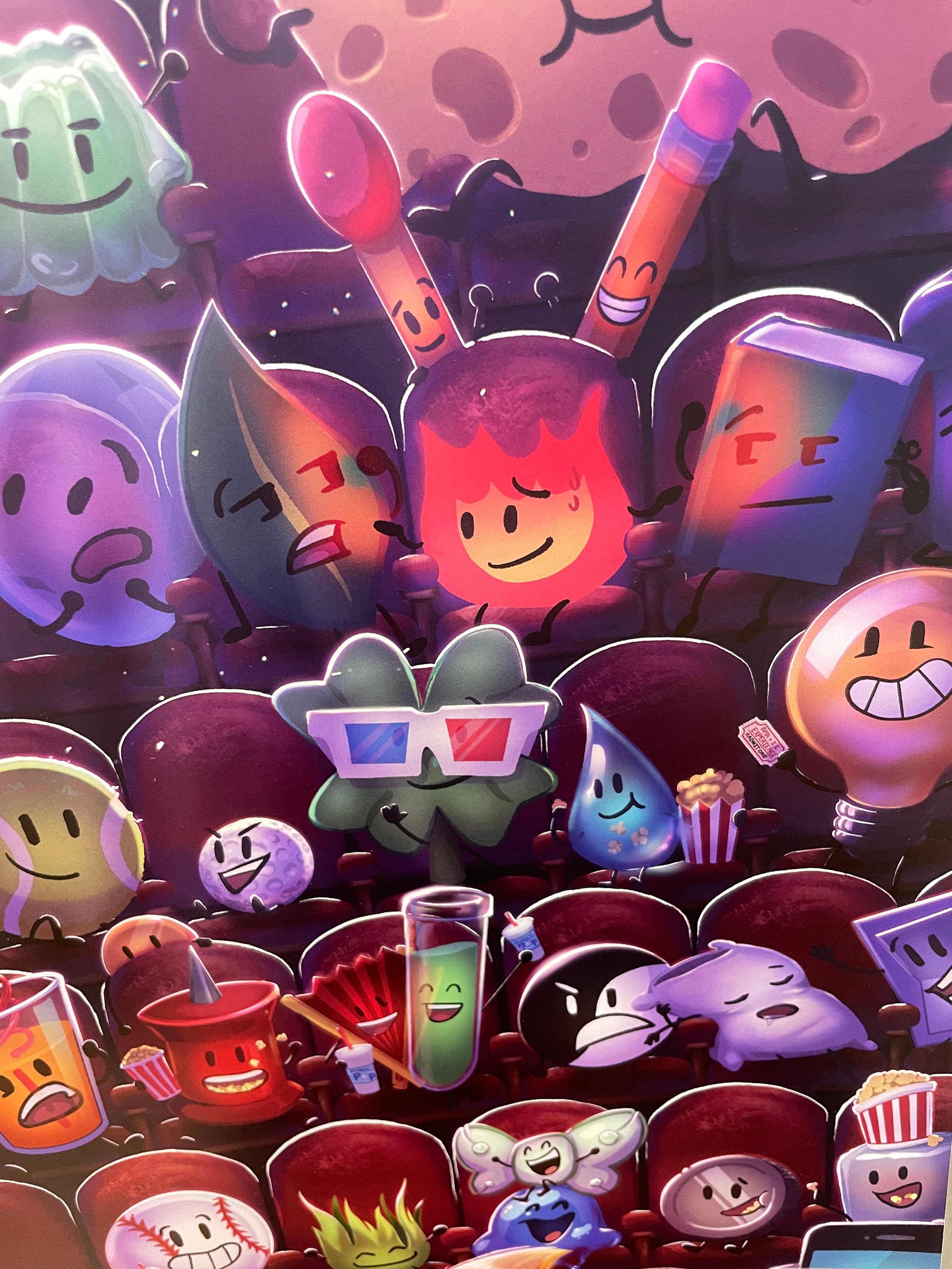 BFDI X Inanimate Insanity "out to the Theater" Poster Print (11"x17 ...