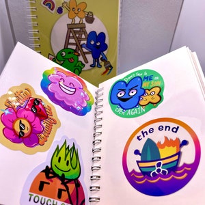 BFDI Reusable Sticker Book (four, X, Two) - Etsy UK