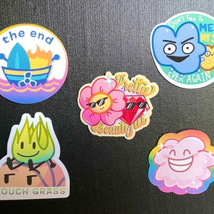 BFDI 2.5 Vinyl Sticker Pack 1 grassy Ruby Flower - Etsy