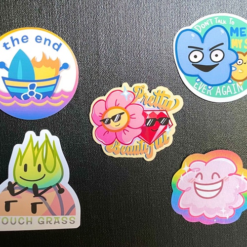 BFDI 2.5 Vinyl Sticker Pack 1 grassy Ruby Flower - Etsy