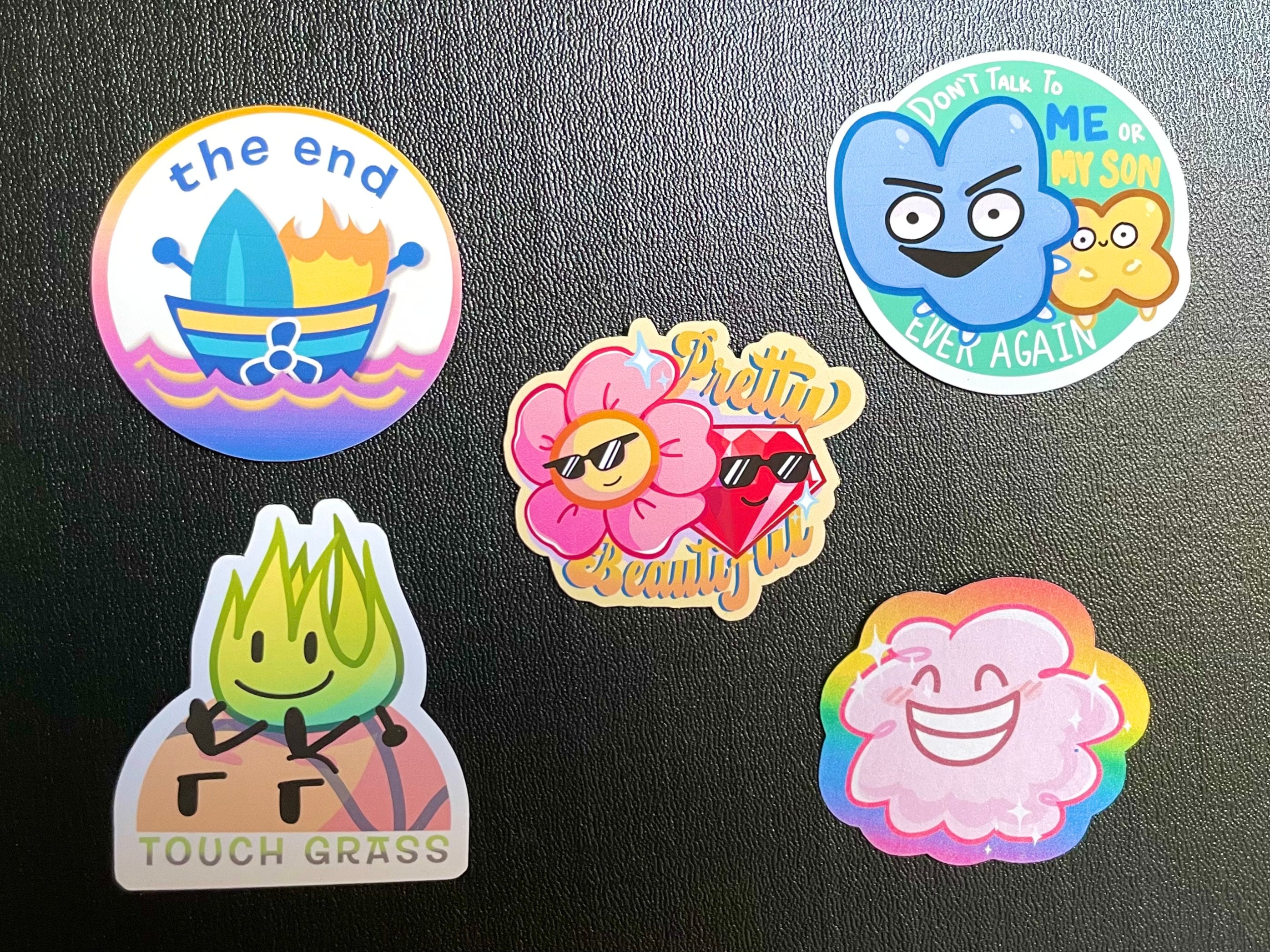 BFDI 2.5 Vinyl Sticker Pack 1 grassy Ruby Flower - Etsy