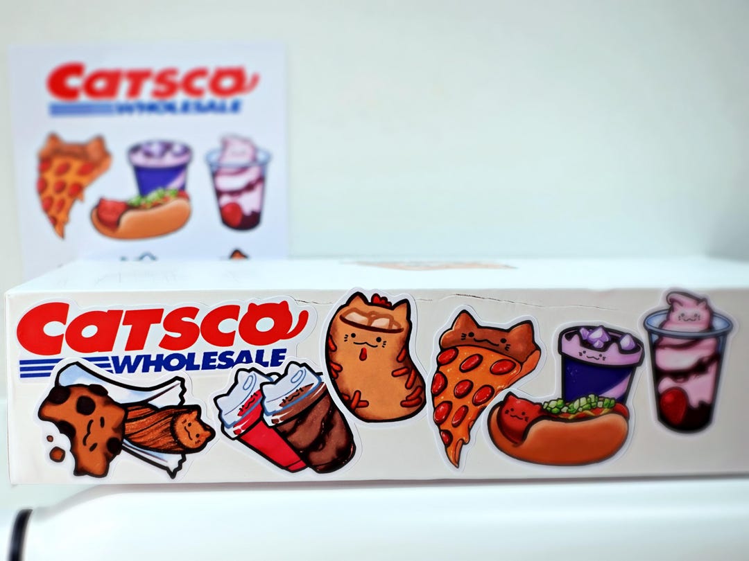 Catsco Costco Parody Sticker Sheet - Etsy