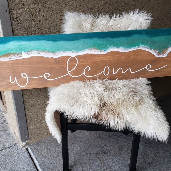 Outdoor Coastal Welcome Sign - Etsy