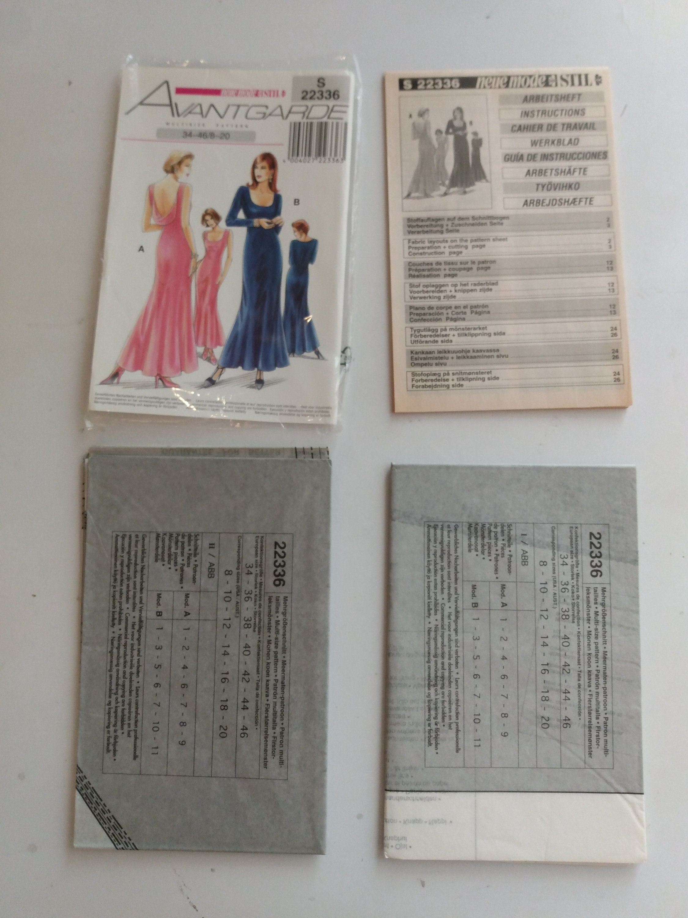 Neue Mode Stil S22336 Glamorous Gown Pattern Sizes 8 20 - Etsy