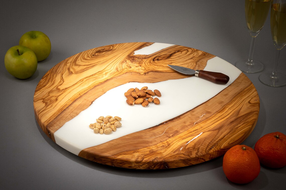 Olive Wood Black Walnut Lazy Susan 18-inch Lazy Susan for - Etsy