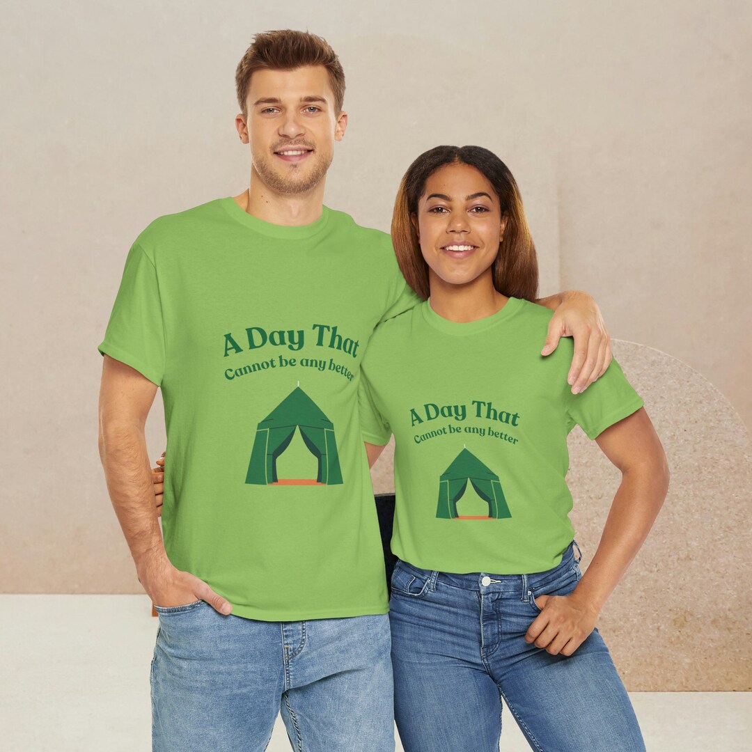 Camping T-shirt, Outdoors, Tent Shirt, Green Shirt, Summer T-shirt ...