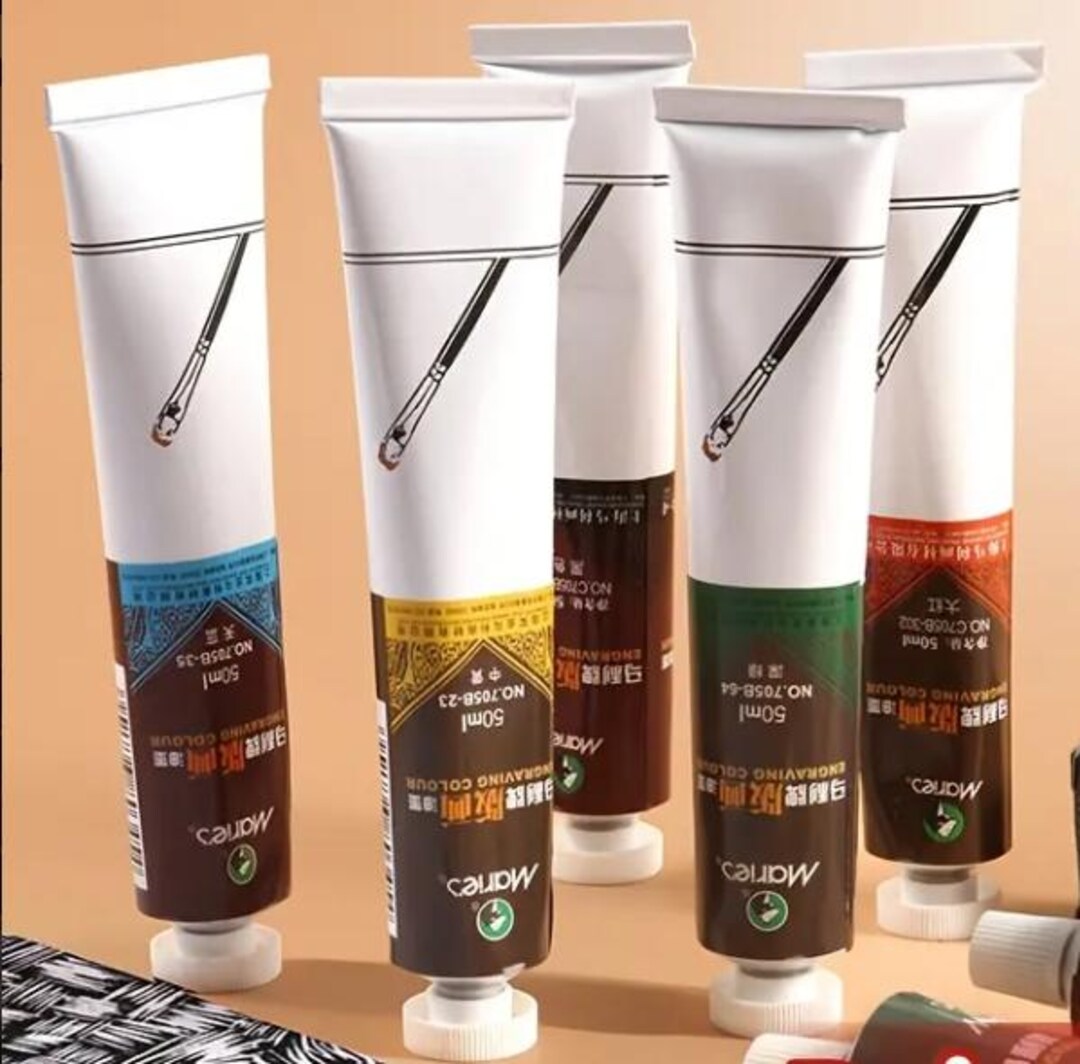 Block Printing Ink, 6 Colors, Oil Based Printmaking Ink Art Tools for ...