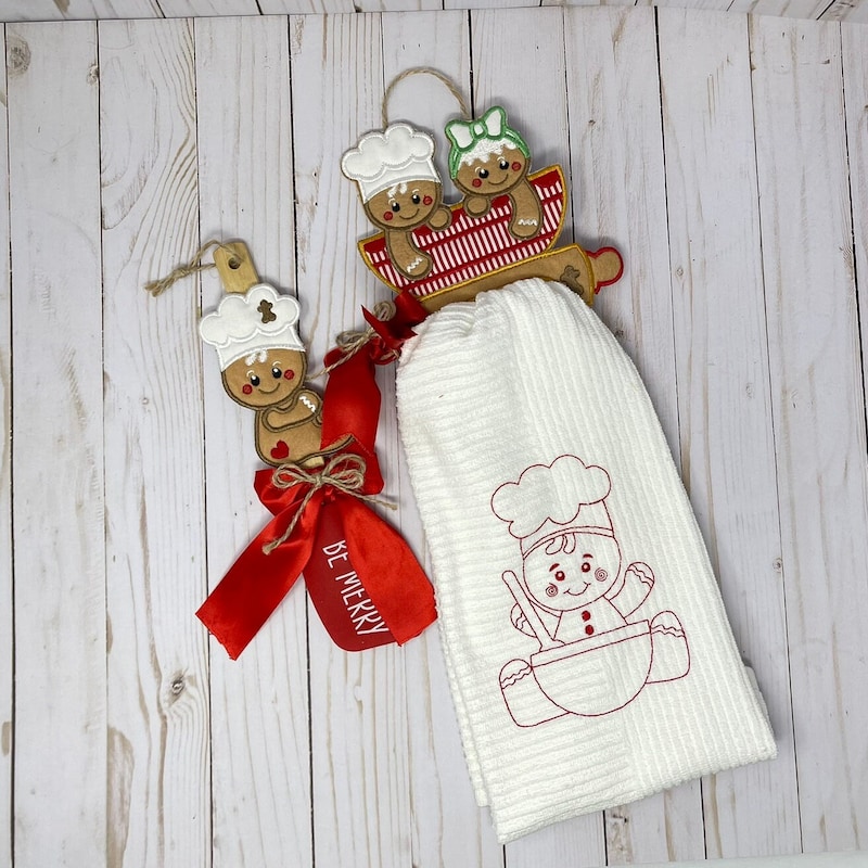 Gingerbread Kitchen Towel - Etsy