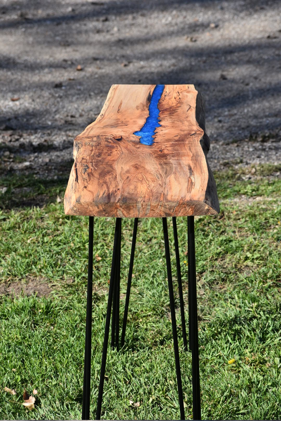 Ambrosia Maple Entry Table With Blue Epoxy - Etsy
