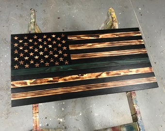 24 Inch Rustic American Flag Metal Sign - Etsy