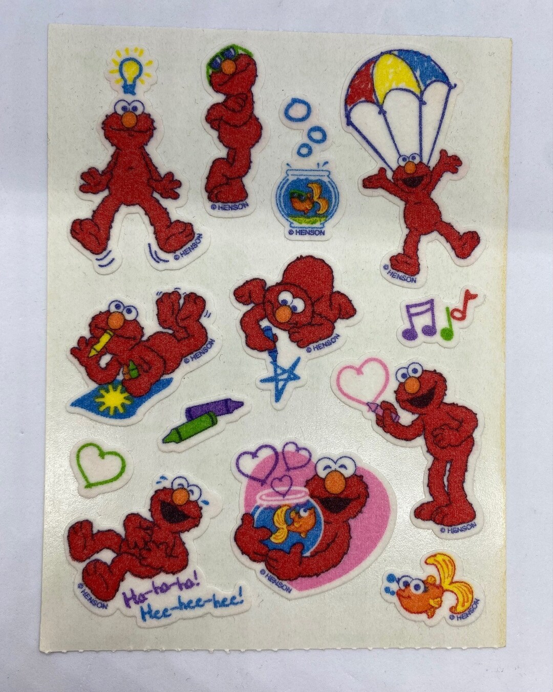 Sandylion FUZZY Elmo Small Maxi Sheet Stickers - Sesame Street - 1 ...