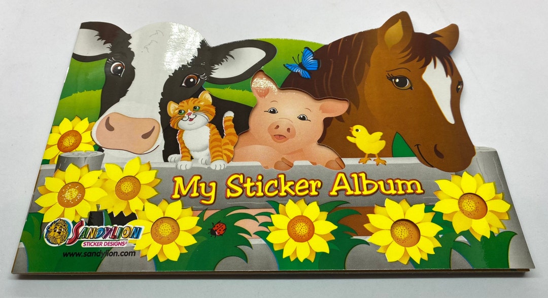 Sandylion 2002 Die-cut Farm Animal Sticker Book - English/french ...