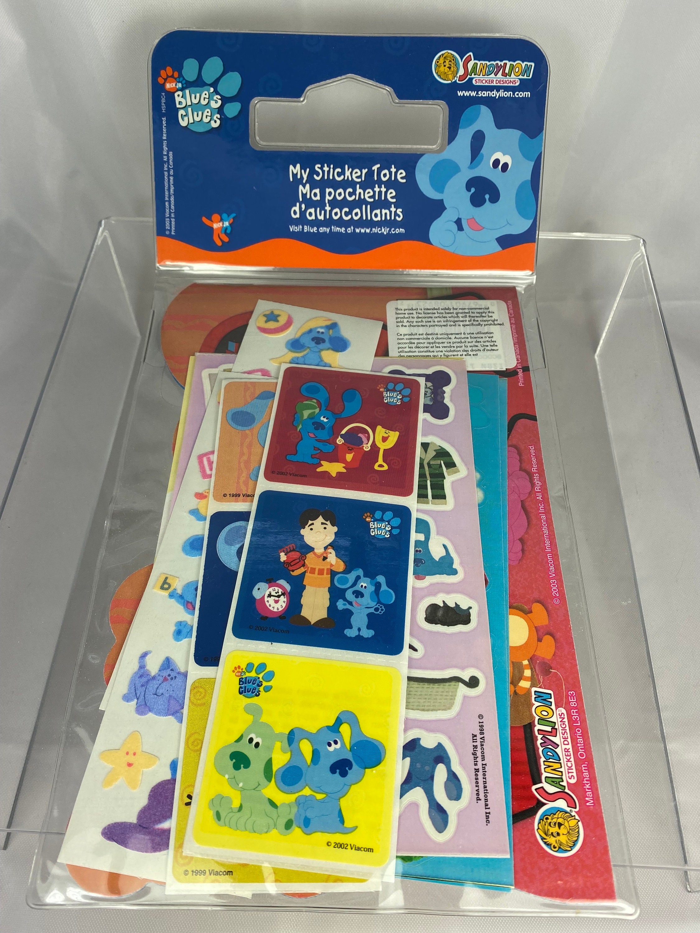 Sandylion 2003 Blue's Clues Nickelodeon Sticker Book Album TOTE W/over ...
