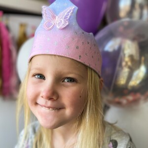 Princess Crown, Birthday Crown for Girl, Butterfly Crown, Baby First ...