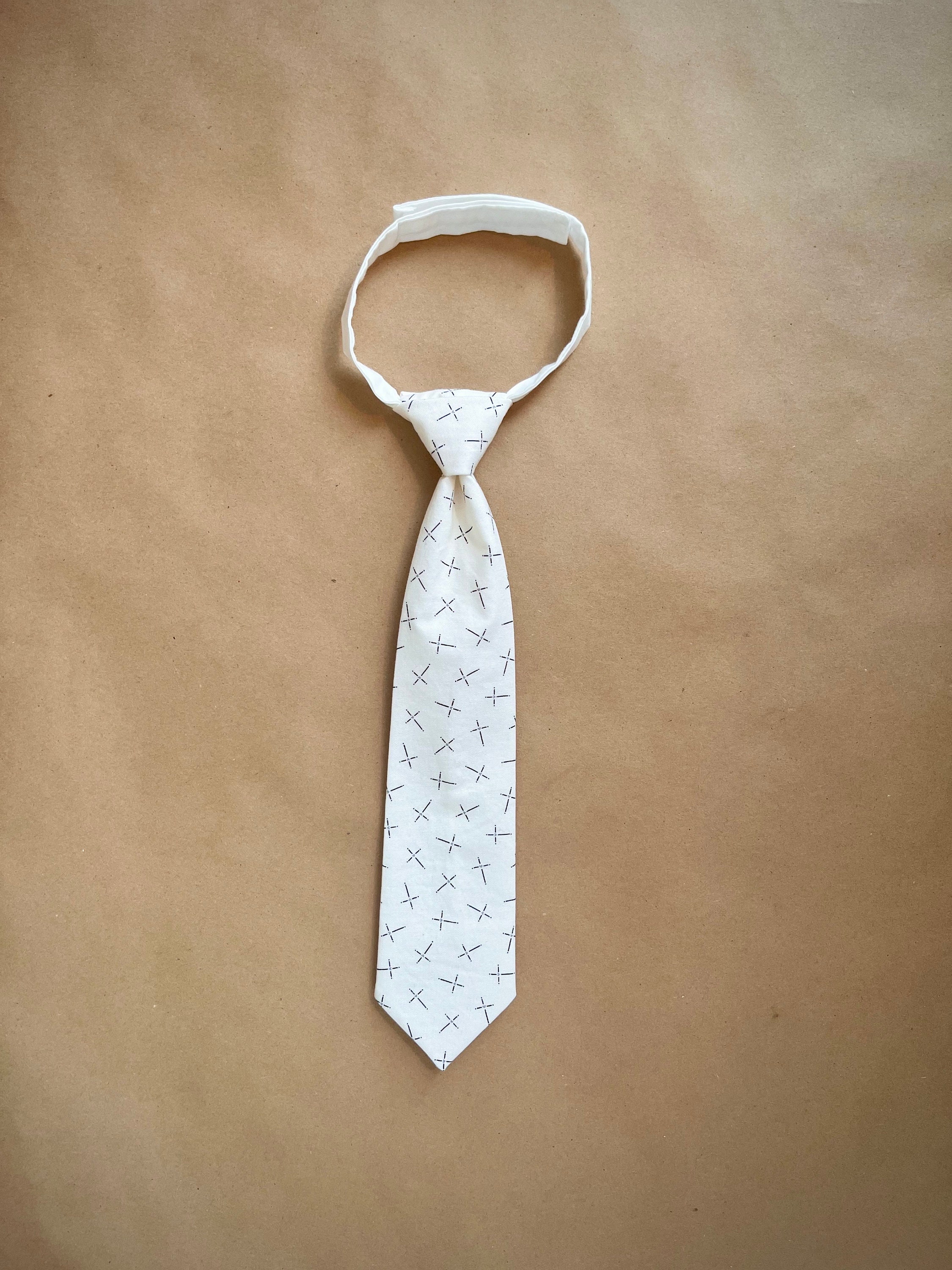 Cross Tie for Boy, CREAM Communion Tie With Cross, Toddler Boy Easter ...