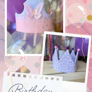 Princess Crown, Birthday Crown for Girl, Butterfly Crown, Baby First ...