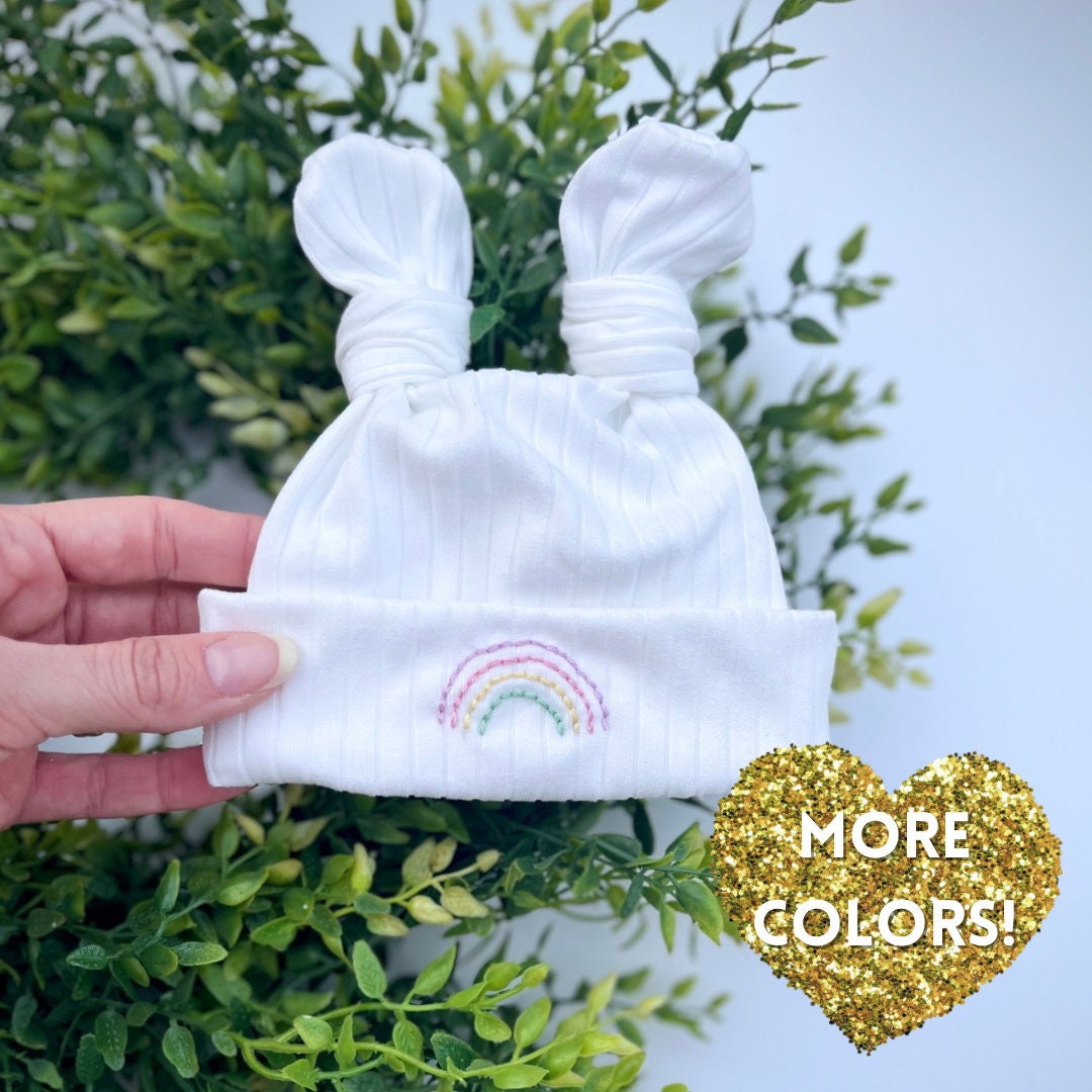 Rainbow Baby Hat, Rainbow Baby Gift, Newborn Hospital Hat, Rainbow Baby ...