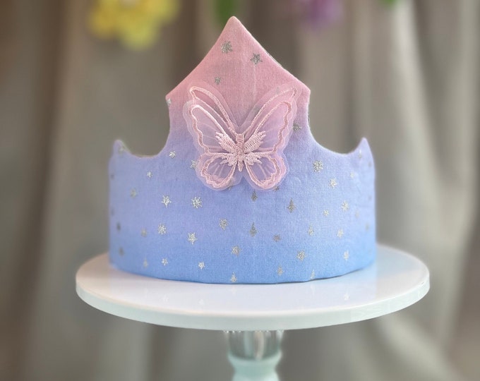 Princess Crown, Birthday Crown for Girl, Butterfly Crown, Baby First ...
