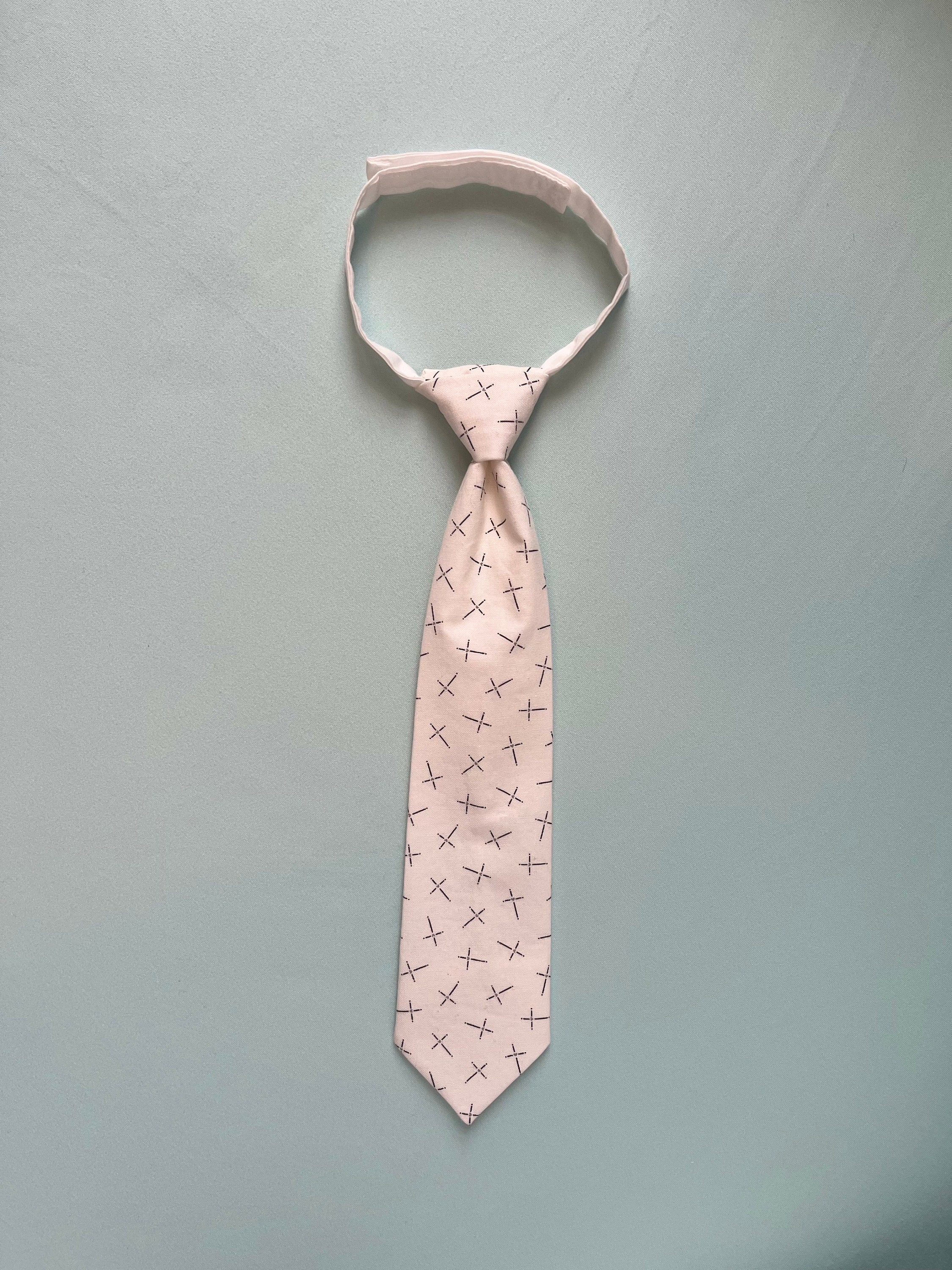 Cross Tie for Boy, CREAM Communion Tie With Cross, Toddler Boy Easter ...