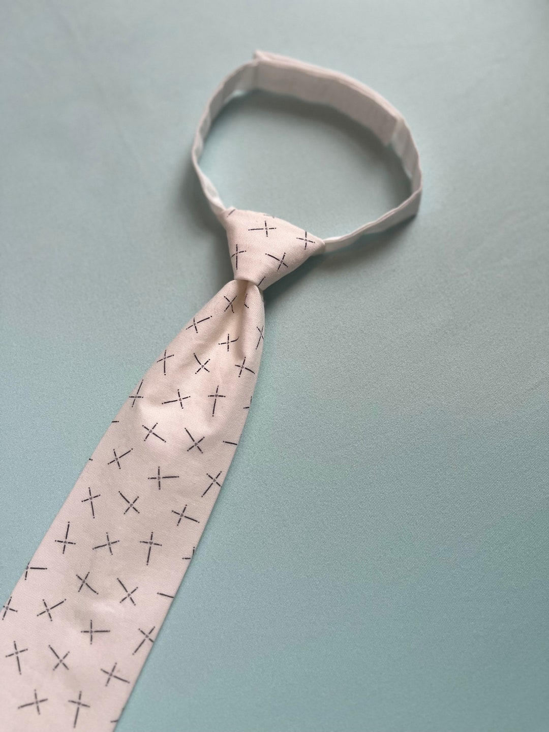 Cross Tie for Boy, CREAM Communion Tie With Cross, Toddler Boy Easter ...