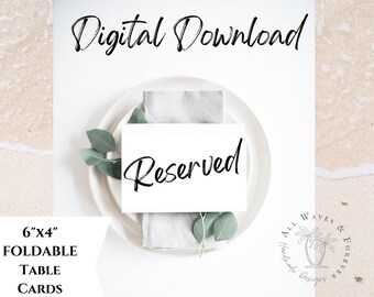 Reserved Table Cards - Etsy