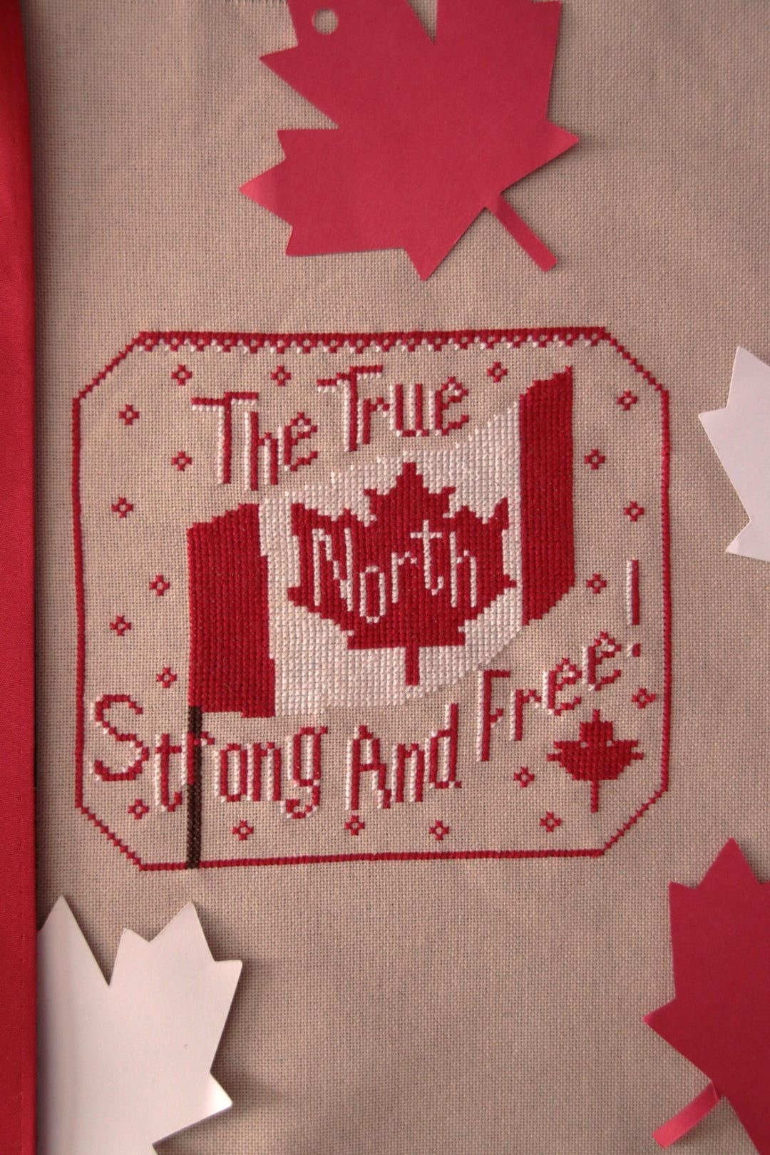 True North Strong and Free – Digital Cross Stitch PDF Pattern | Pattern ...