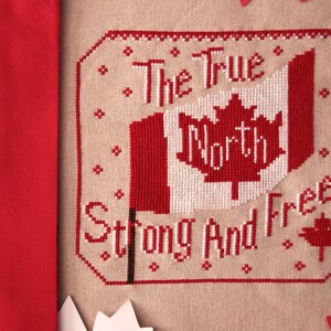 True North Strong and Free – Digital Cross Stitch PDF Pattern | Pattern ...